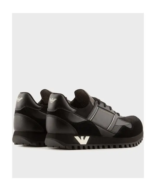 Emporio Armani Panelled Logo-print Sneakers