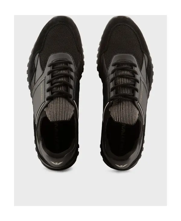 Emporio Armani Panelled Logo-print Sneakers