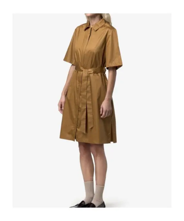 K-WAY Short Sleeve Belted Shirt Dress