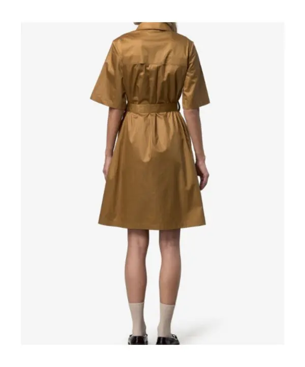 K-WAY Short Sleeve Belted Shirt Dress