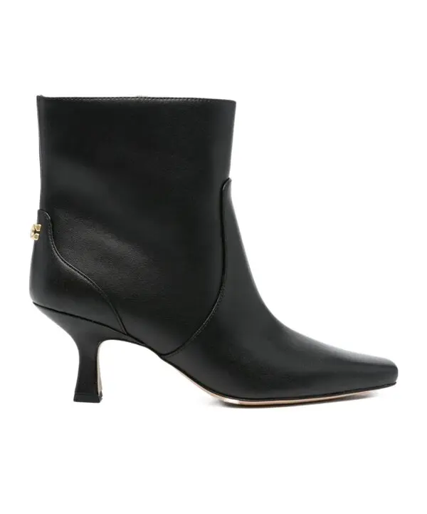 COACH 75mm Leather Heeled Boots - Black
