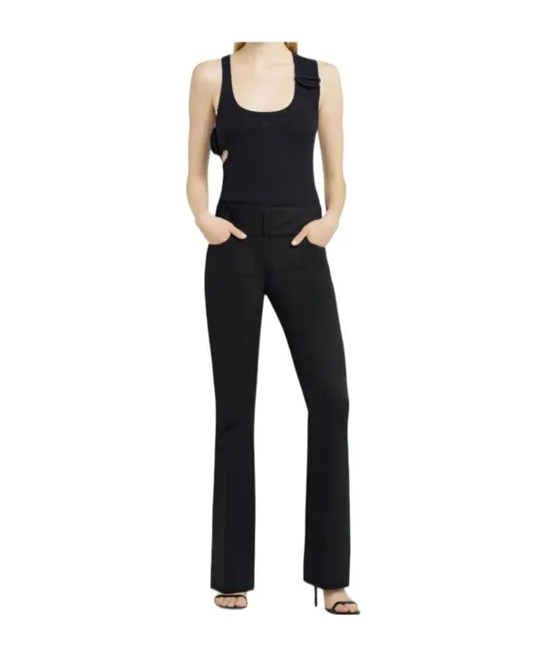 COURREGES Ribbed Cut-out Detailed Tank Top