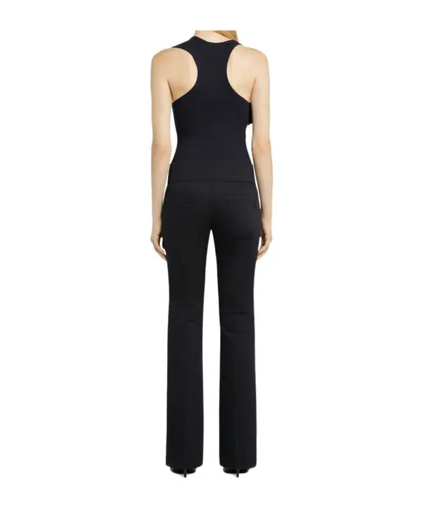 COURREGES Ribbed Cut-out Detailed Tank Top