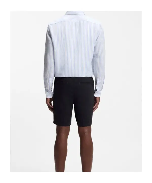 Hugo Boss Linen-blend Shorts In A Modern Fit
