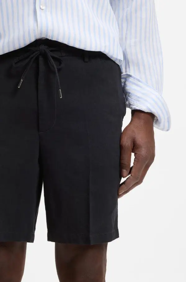 Hugo Boss Linen-blend Shorts In A Modern Fit