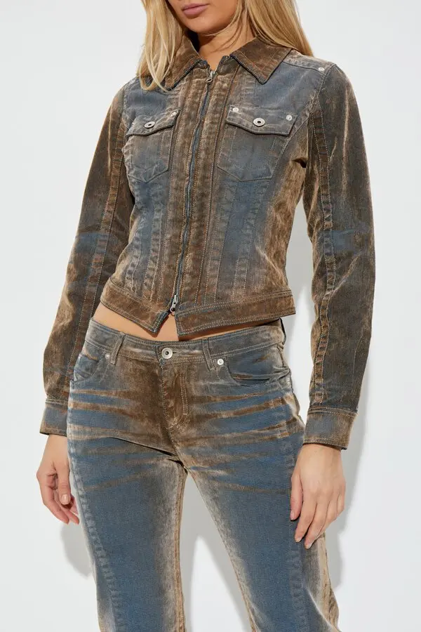 KNWLS Velvet Finish Denim Jacket