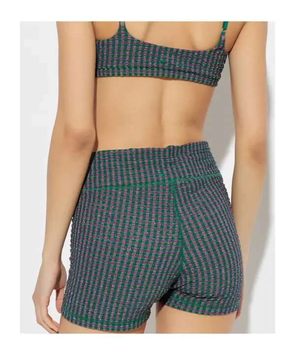 The Upside Aliki Gingham Swim Shorts