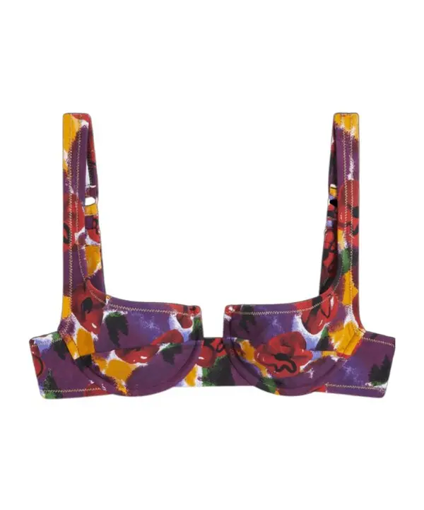 REINA OLGA Brigitte Floral-pattern Bikini Top