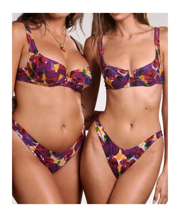REINA OLGA Brigitte Floral-pattern Bikini Top