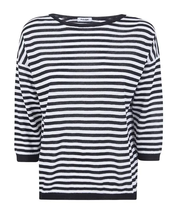 BASERANGE Striped Crew Neck Sweater