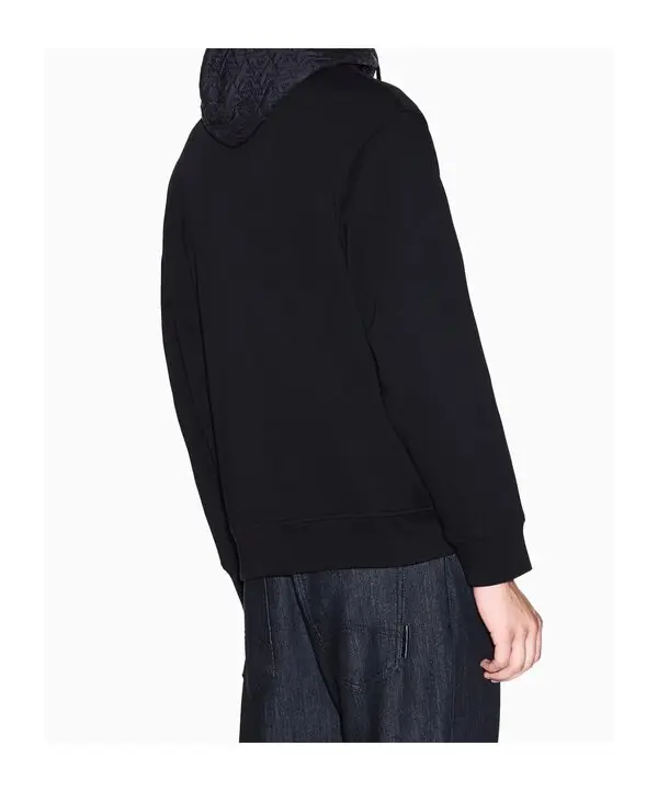 Armani Exchange Quilted Hooded Full Zip Hoodie