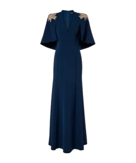 Jenny Packham Star Shower Embellished Gown - Blue