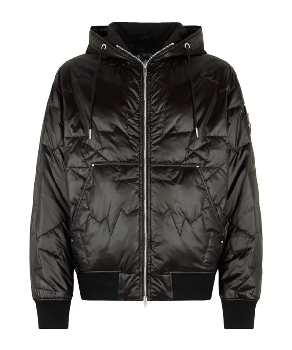 Moose Knuckles Leaf Quilted Bomber Jacket - Black
