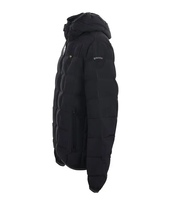 BLAUER. Quilted Hooded Down Jacket