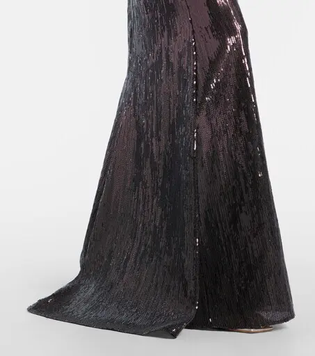 Elie Saab Sequined Strapless Bustier Gown