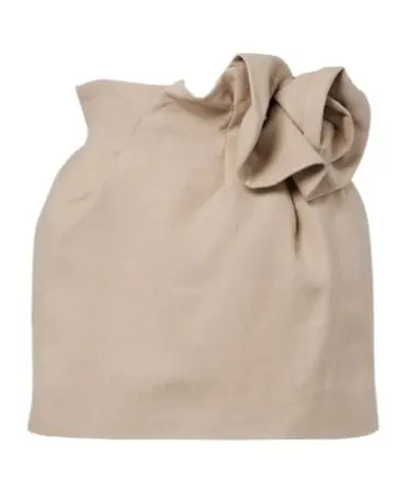 Magda Butrym Floral-appliqué Linen Miniskirt - Nude