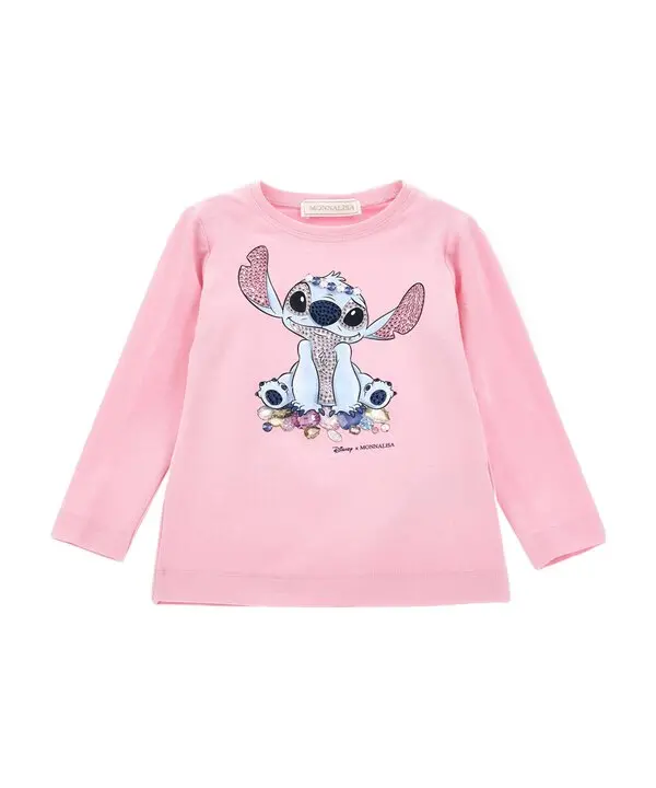 Monnalisa Embellished Stitch T-shirt