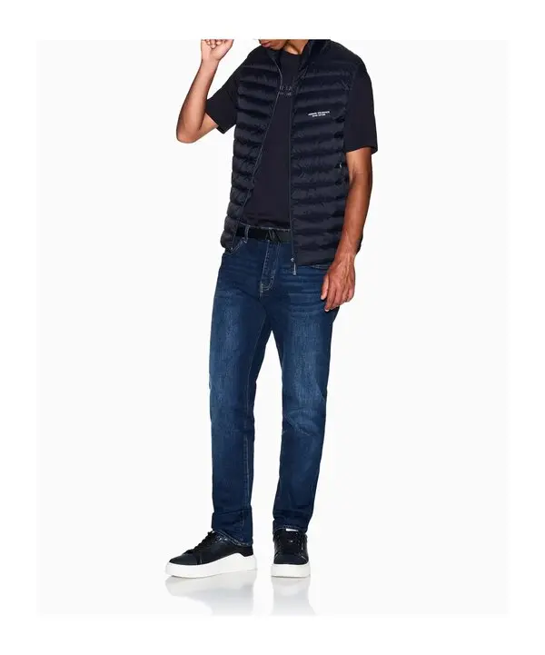 Armani Exchange Full Zip Sleeveless Down Jacket