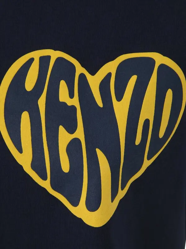 Kenzo Heart Printed Crewneck T-shirt