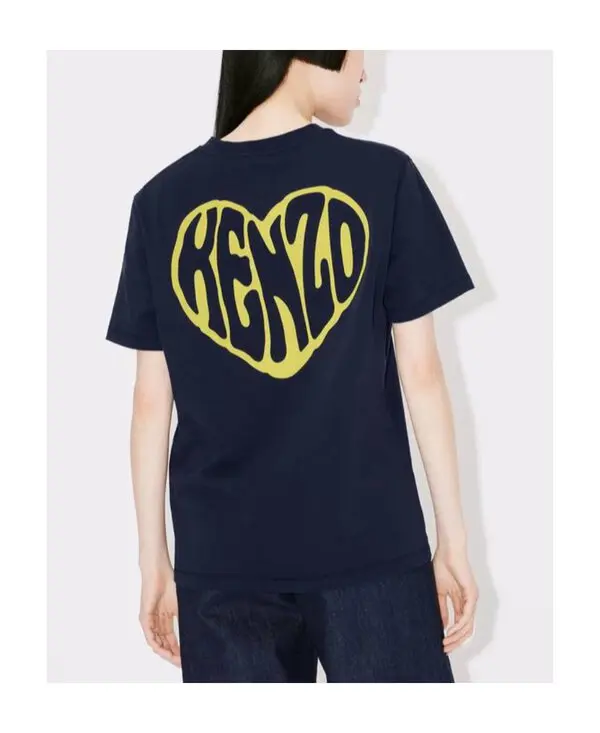 Kenzo Heart Printed Crewneck T-shirt