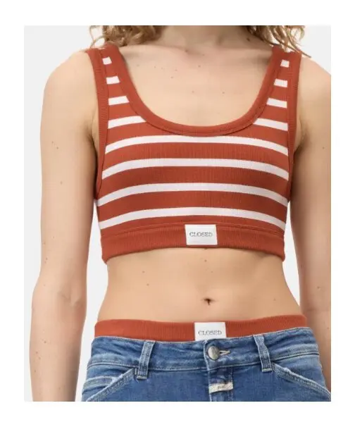 Closed Striped Bralette