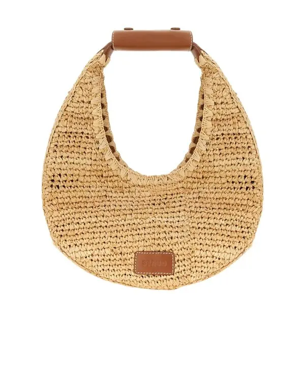 Staud Moon Woven Tote Bag - Nude