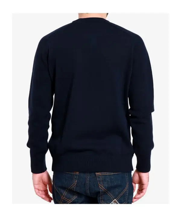 GRAN SASSO Ribbed Knit Crew Neck Long Sleeve Pullover