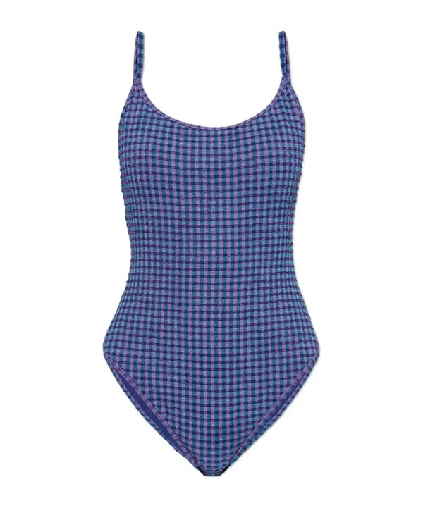 The Upside Aliki Checked One-piece Beachwear