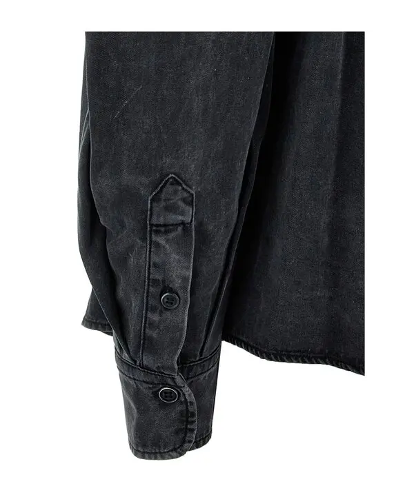 Isabel Marant Étoile Idety Ruffled Denim Shirt