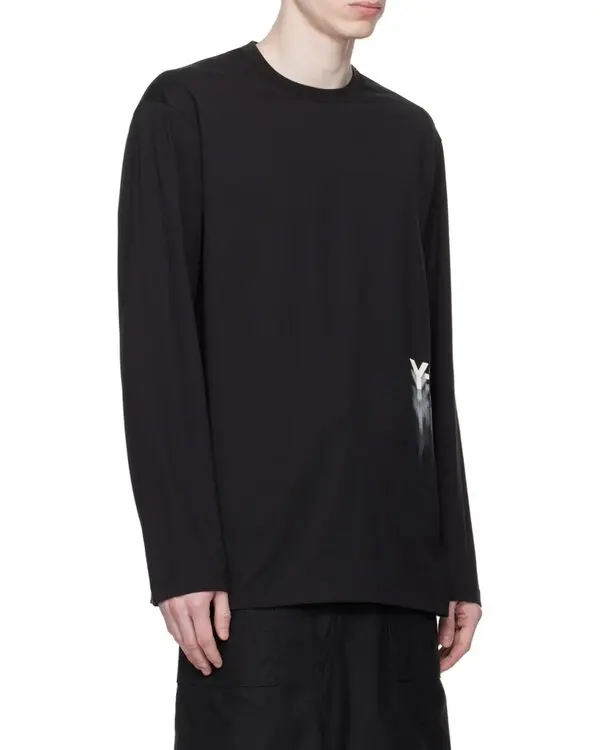 Y3 Logo Printed Long Sleeved T-shirt
