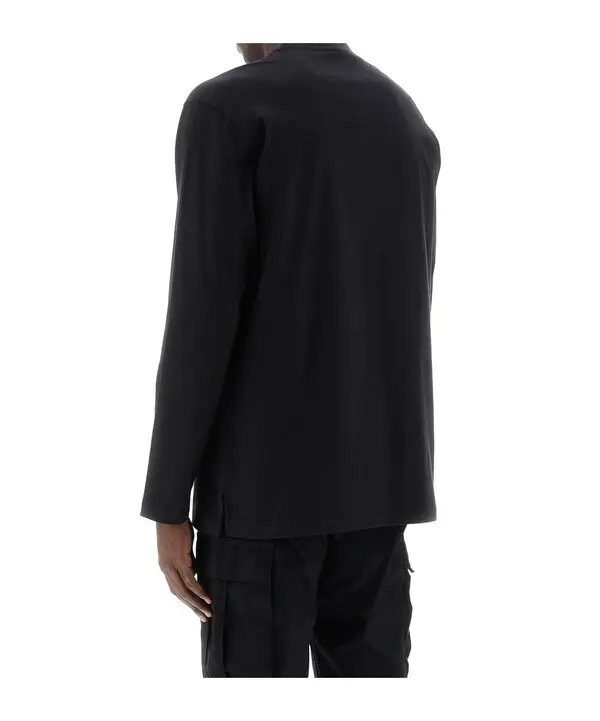 Y3 Logo Printed Long Sleeved T-shirt