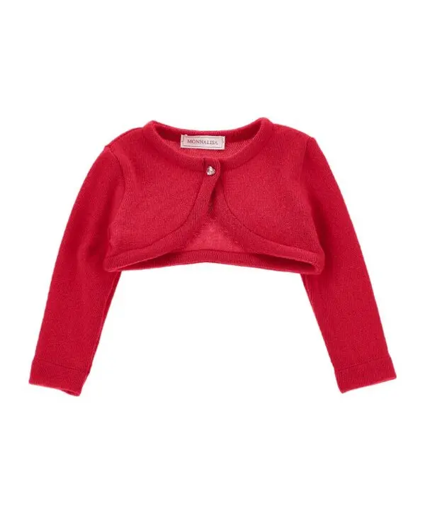 Monnalisa Cropped Cardigan - Rosso