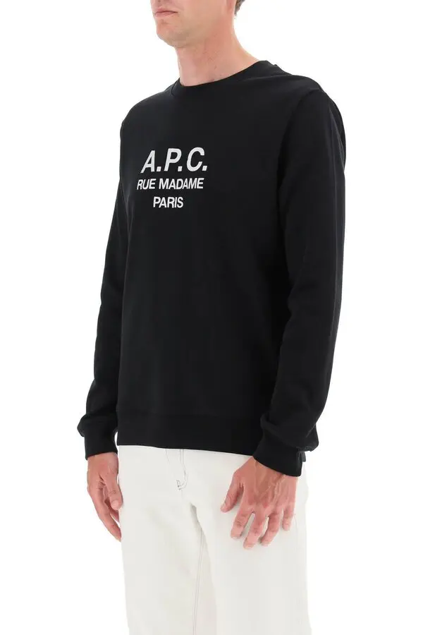 A.p.c. Logo Printed Crewneck Sweatshirt