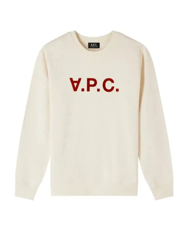 A.p.c. Logo Print Crewneck Sweatshirt - White