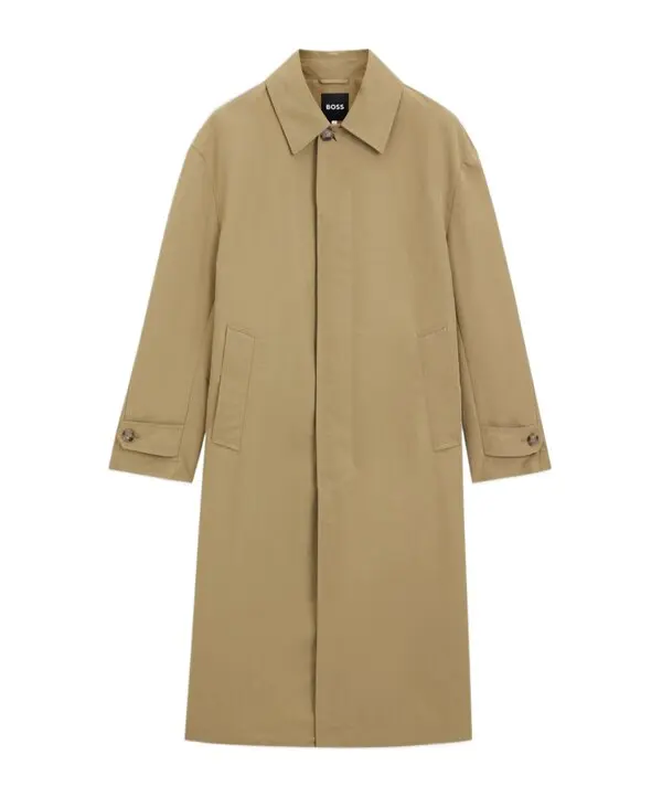 Hugo Boss Water-repwllent Buttoned Coat - Beige