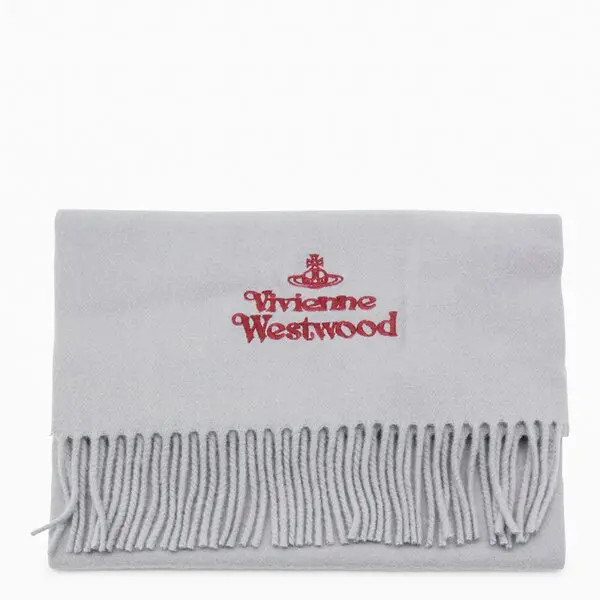 VIVIENNE WESTWOOD Logo-embroidered Wool Scarf