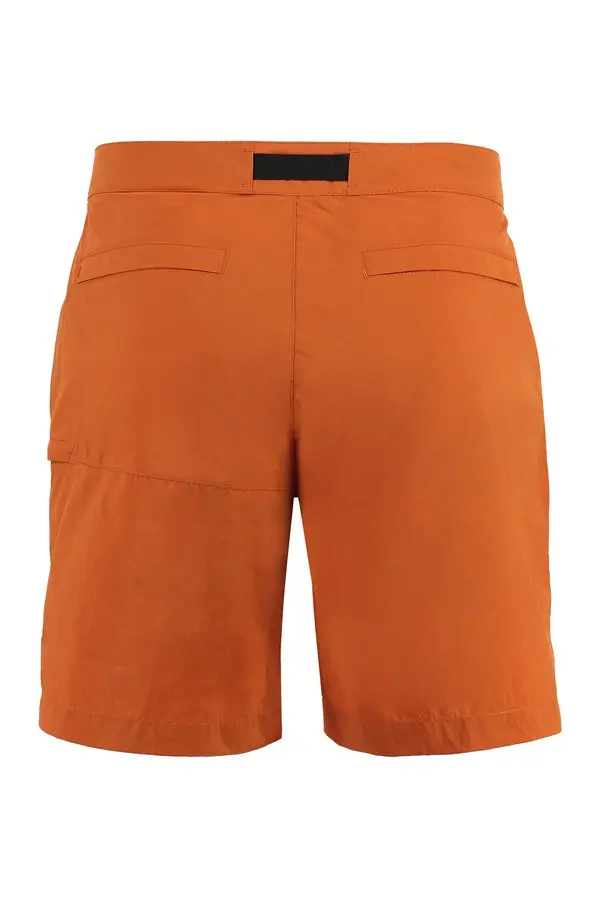K-WAY Logo Patch Belted Bermuda Shorts