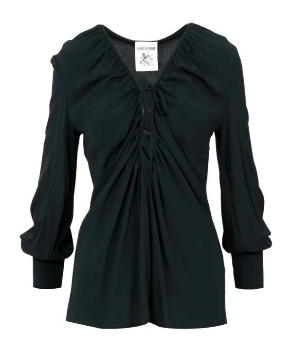 SEMICOUTURE Pleated Detail Blouse