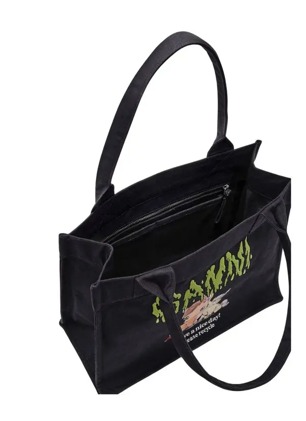 GANNI Graphic Print Tote Bag