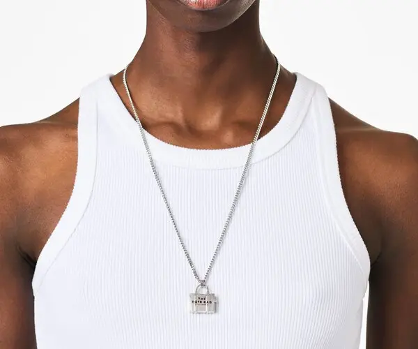 Marc Jacobs Logo Engraved The Tote Bag Necklace