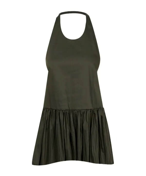 SEMICOUTURE Halter Neck Pleated Blouse