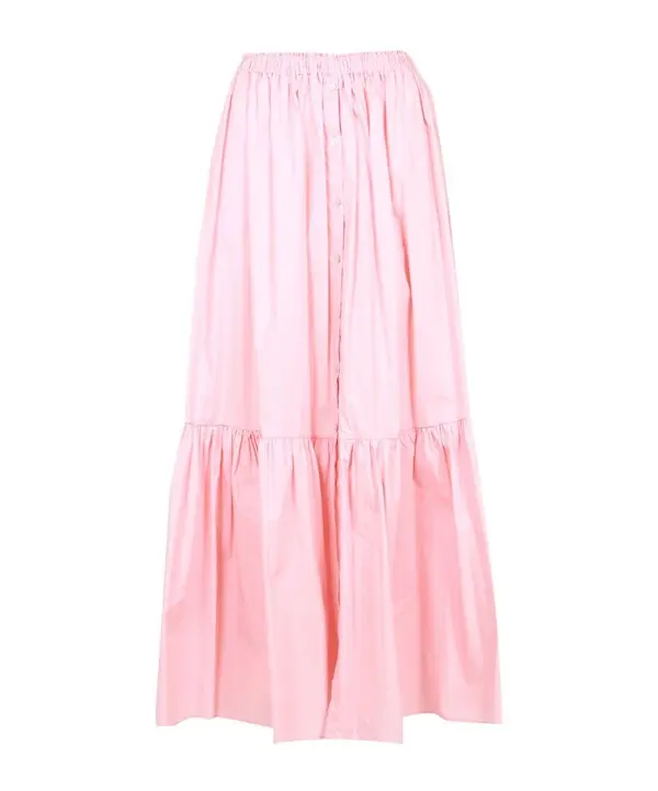 ANIYE BY Button Front Maxi Skirt With Ruffled Hem