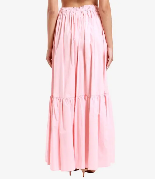 ANIYE BY Button Front Maxi Skirt With Ruffled Hem