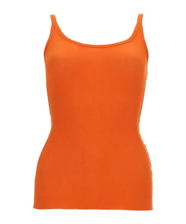 MSGM Ribbed Logo Tank Top