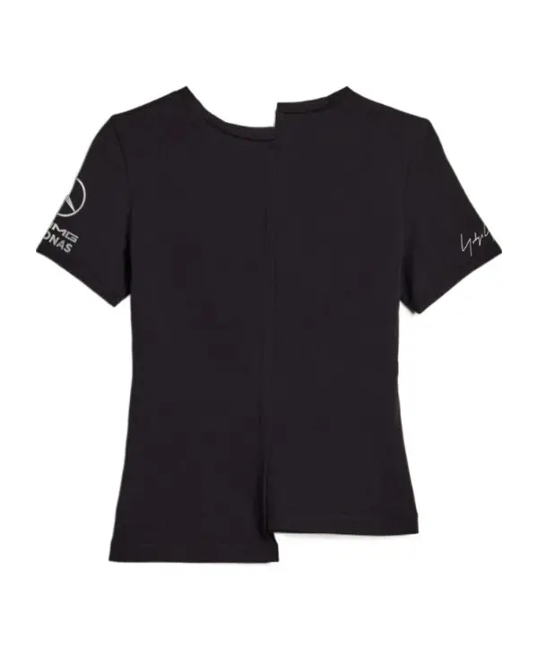 Y3 Asymmetric T-shirt With Mercedes Amg Petronas Branding