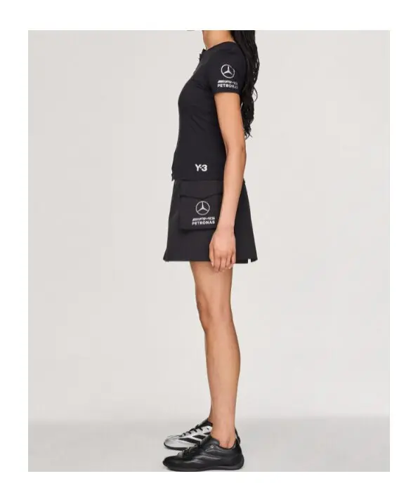 Y3 Asymmetric T-shirt With Mercedes Amg Petronas Branding