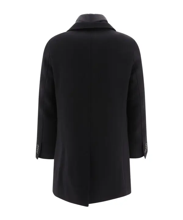 Herno Buttoned High Neck Long-sleeved Coat