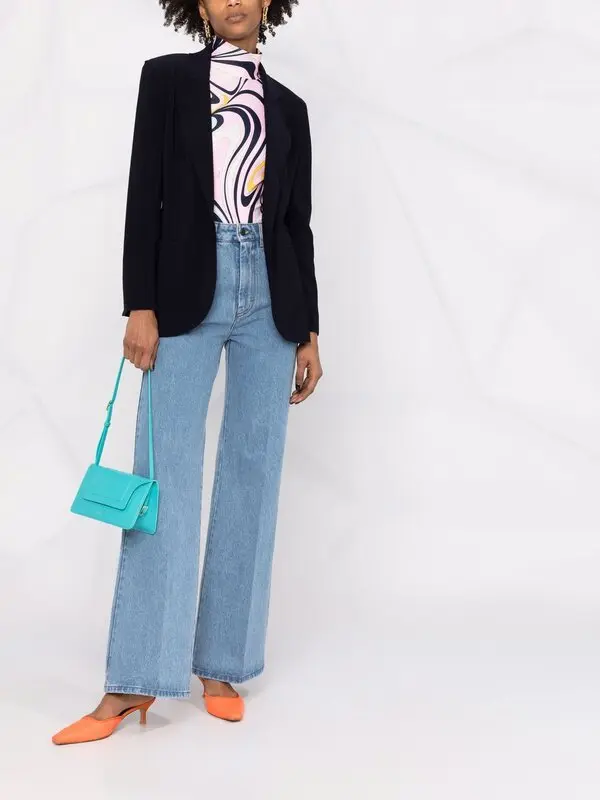 Norma Kamali Peak-lapel Blazer