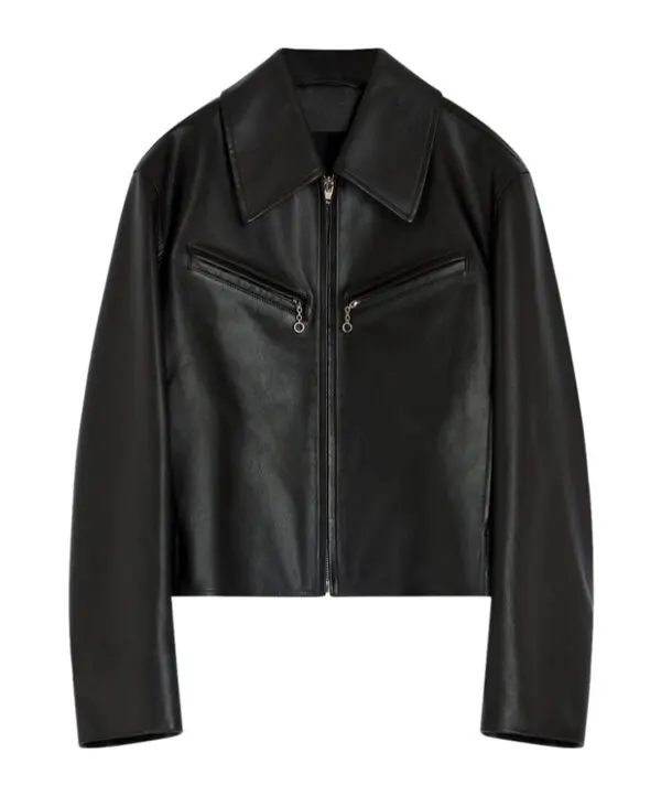 LEMAIRE Boxy Leather Blouson - Brown