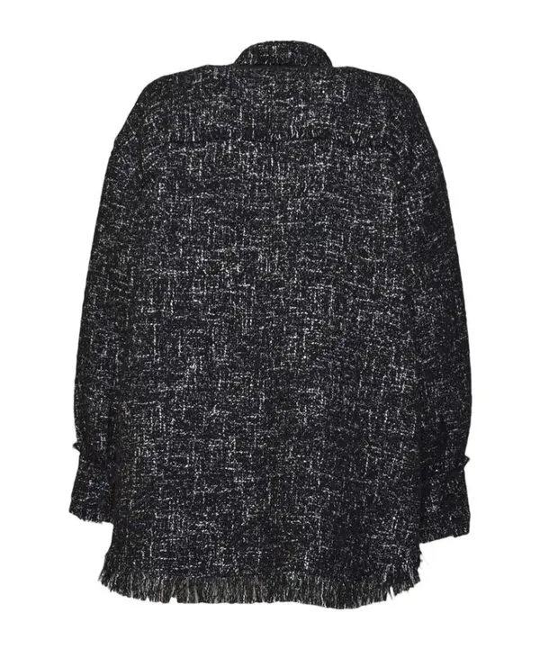 MSGM Long-sleeved Fringed Edge Jacket